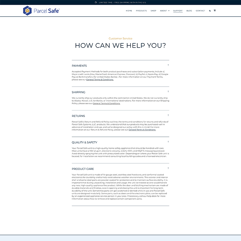 Smart Delivery Box Customer Service | Parcel Safe Systems